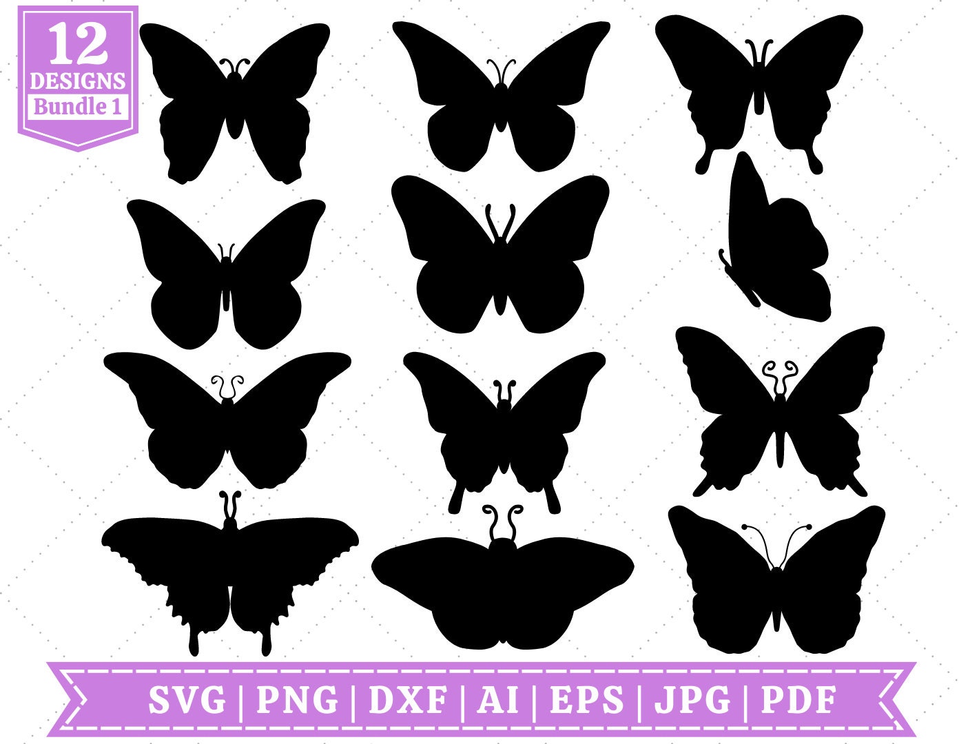 Paquete SVG de mariposa / Paquete SVG de silueta de mariposa / - Etsy ...