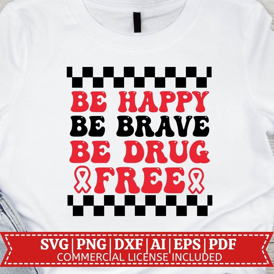 Be Drug Free SVG | Red Ribbon Week SVG | No to Drugs | Drug Free |anti ...