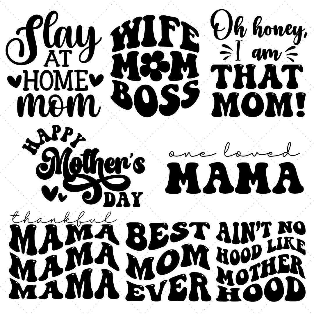 Mama Svg Bundle Mothers Day Svg Bundle Mom Life Etsy