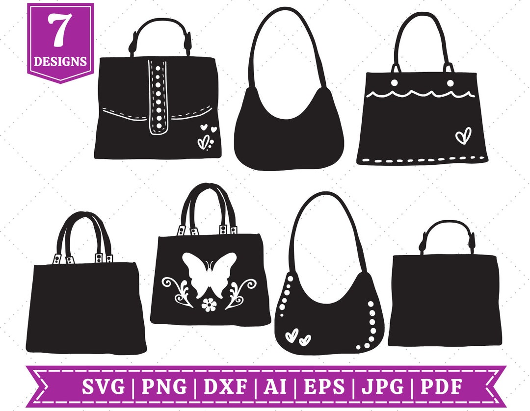 Handbag SVG Bundle | Handbag Silhouette SVG | Purse SVG | Handbag ...