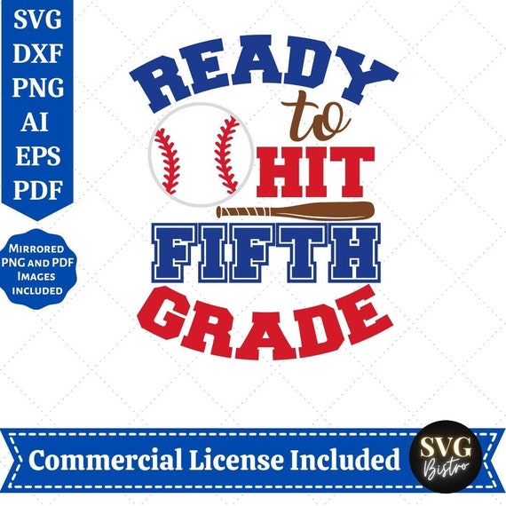 Fifth Grade SVG Baseball SVG Softball SVG Back to School - Etsy