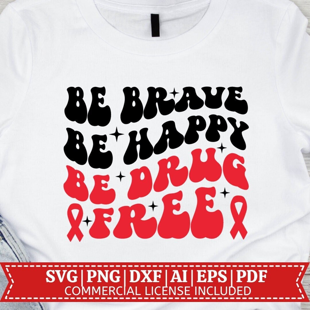 Be Drug Free SVG Red Ribbon Week SVG No to Drugs Drug Free Svg Anti ...
