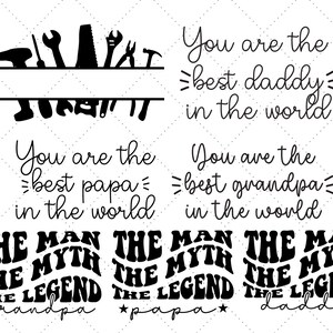 Daddy SVG Bundle, Father's Day SVG Bundle, Daddy SVG, Gift for Dad ...