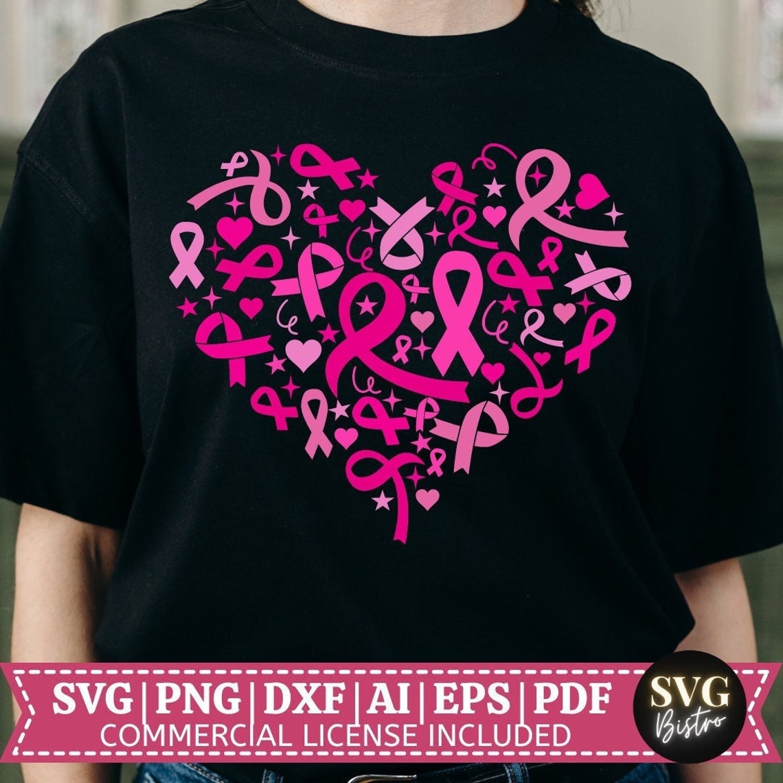 Cancer Awareness Heart SVG Cancer Awareness SVG Ribbon SVG - Etsy