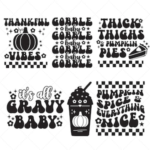 Retro Thanksgiving SVG Bundle | Thanksgiving SVG | Thanksgiving Shirt ...