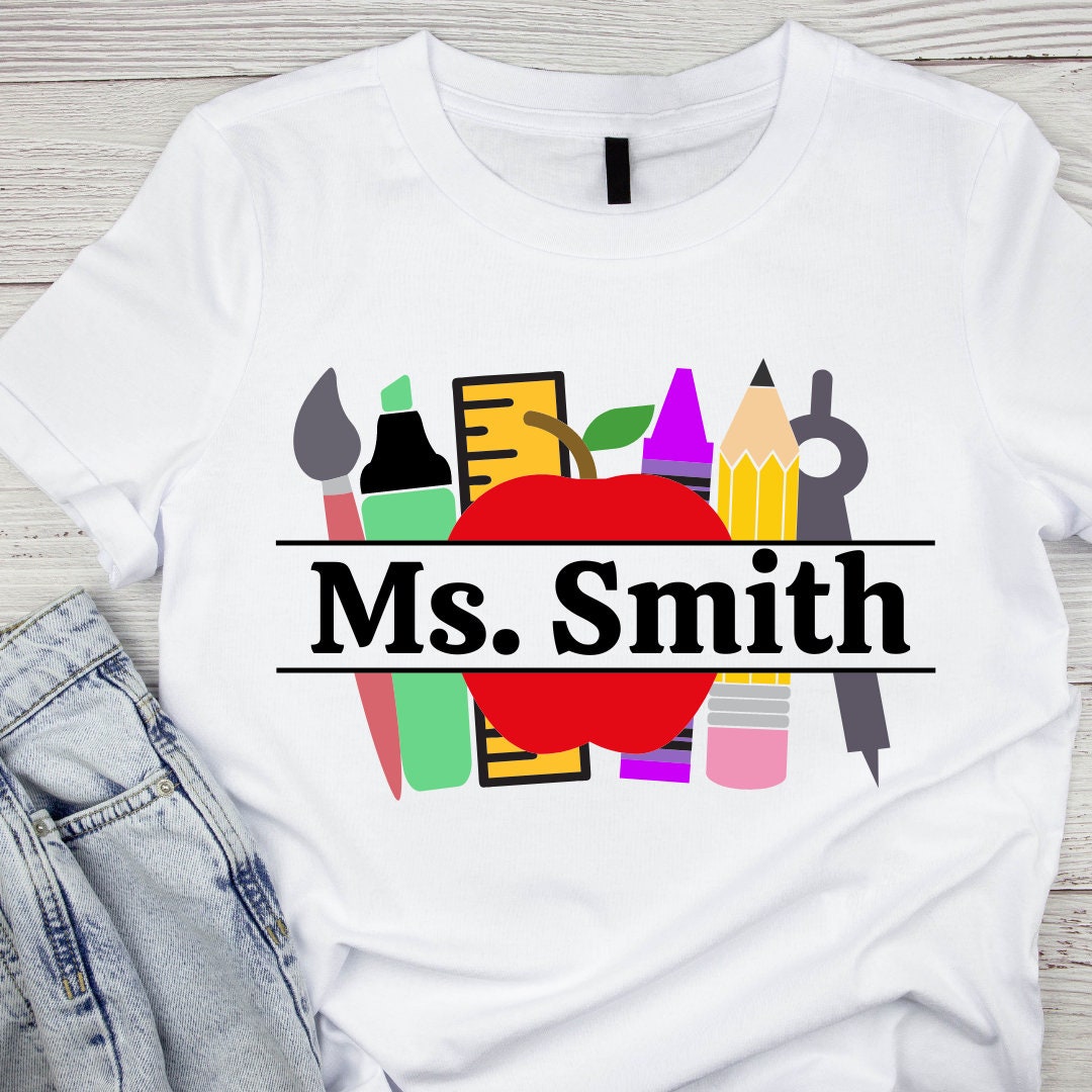 Teacher Monograms SVG Bundle Monograms SVG Teacher Shirt - Etsy