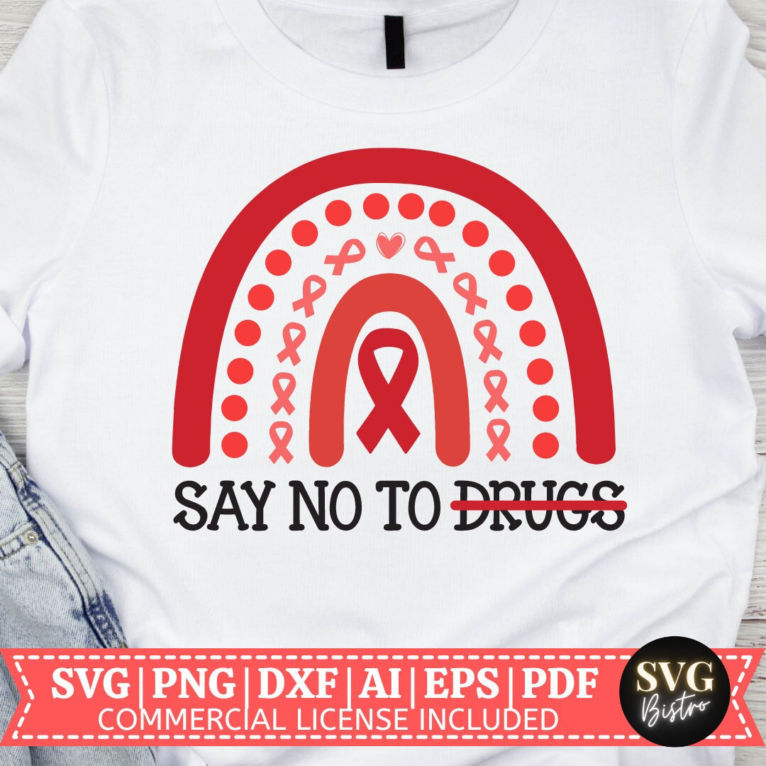 Say No to Drugs SVG | Red Ribbon Week SVG | No to Drugs SVG | Drug Free ...