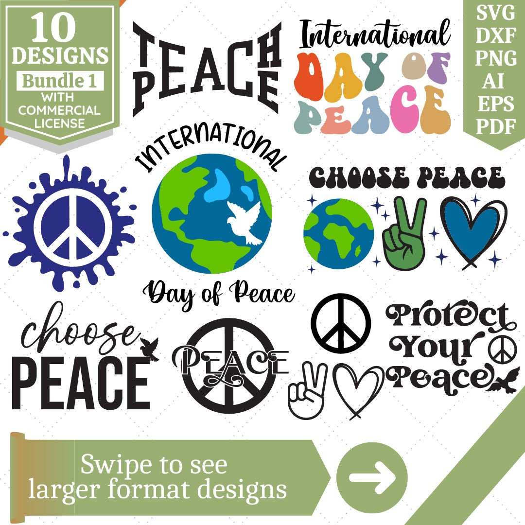 International Day of Peace SVG Bundle Peace SVG Day of - Etsy