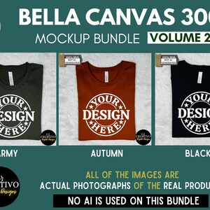 Bella Canvas 3001 Mockup Bundle, 3001 Tshirts Bundle, Bella Canvas ...