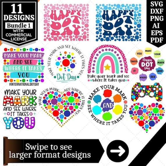 Dot Day SVG Bundle Happy Dots Day SVG International Dot - Etsy Australia