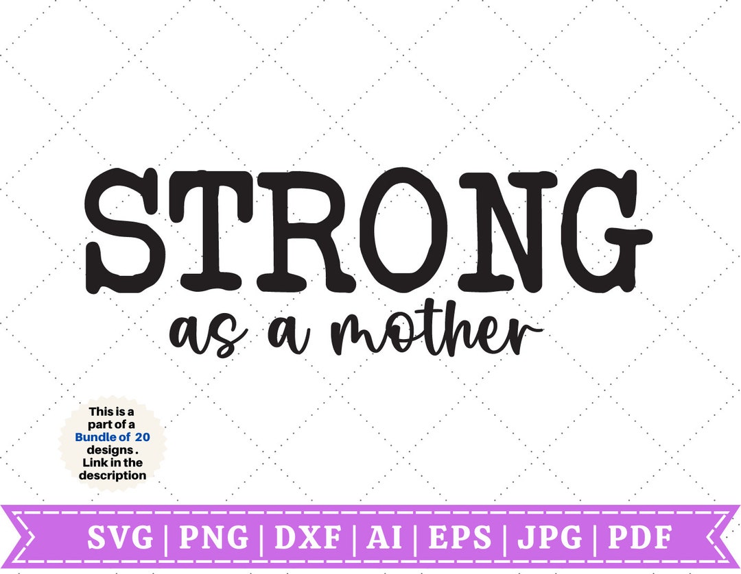 Strong as A Mother SVG | Happy Mother's Day SVG | Retro Mom Svg | Mom ...