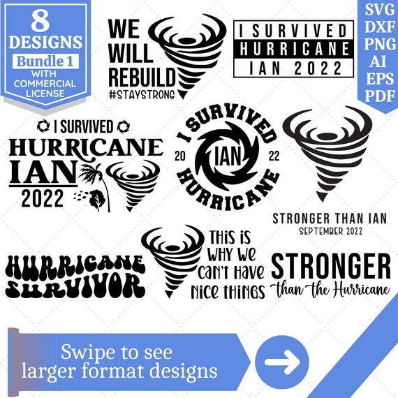 Hurricane Ian SVG Bundle Hurricane Ian Survivor SVG - Etsy