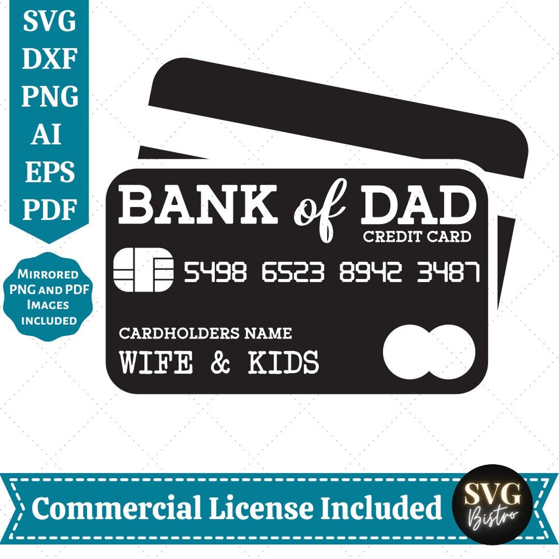 Bank of Dad SVG Daddy SVG Father's Day SVG Daddy Svg - Etsy