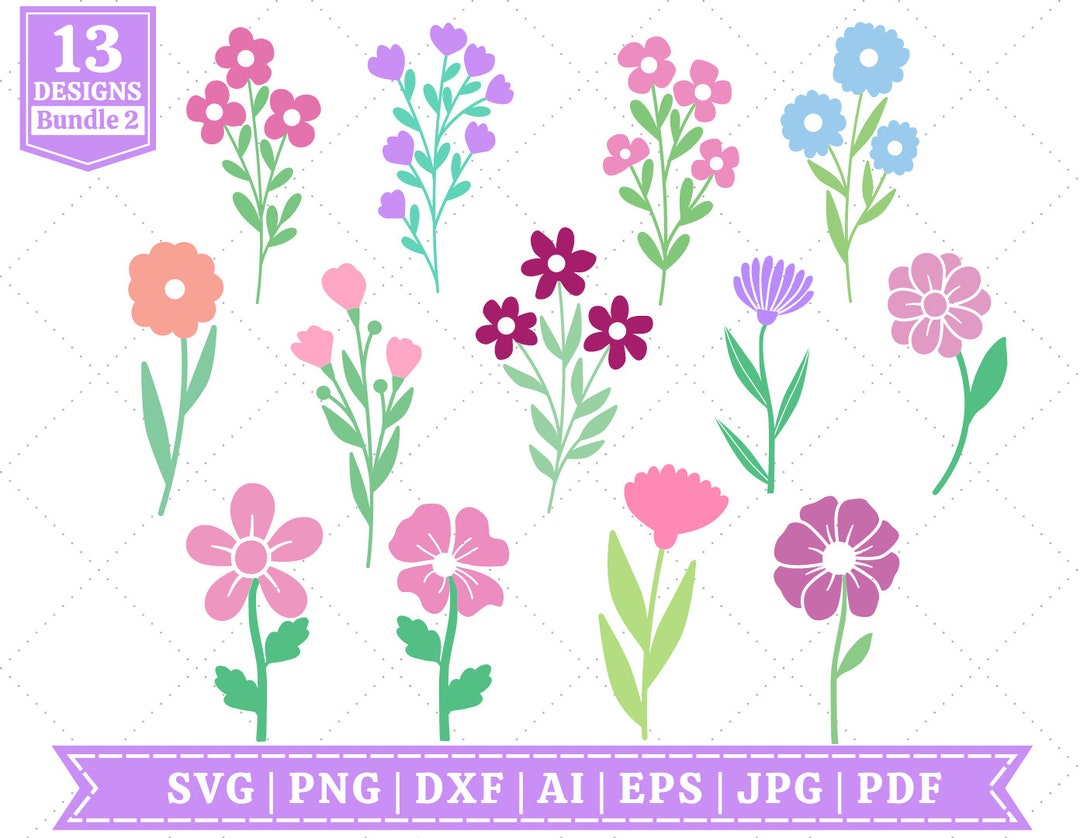 Flowers SVG Bundle | Spring SVG Bundle | Leaves SVG | Spring Svg ...