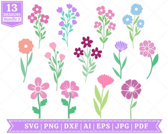 Floral Flourishes SVG Floral Doodles SVG Hand Drawn - Etsy