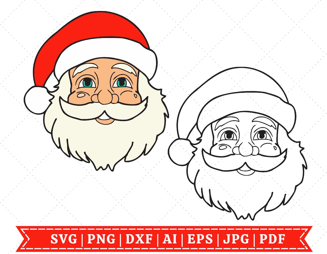Santa SVG | Layered Santa SVG | Santa Face SVG | Santa Head Svg ...