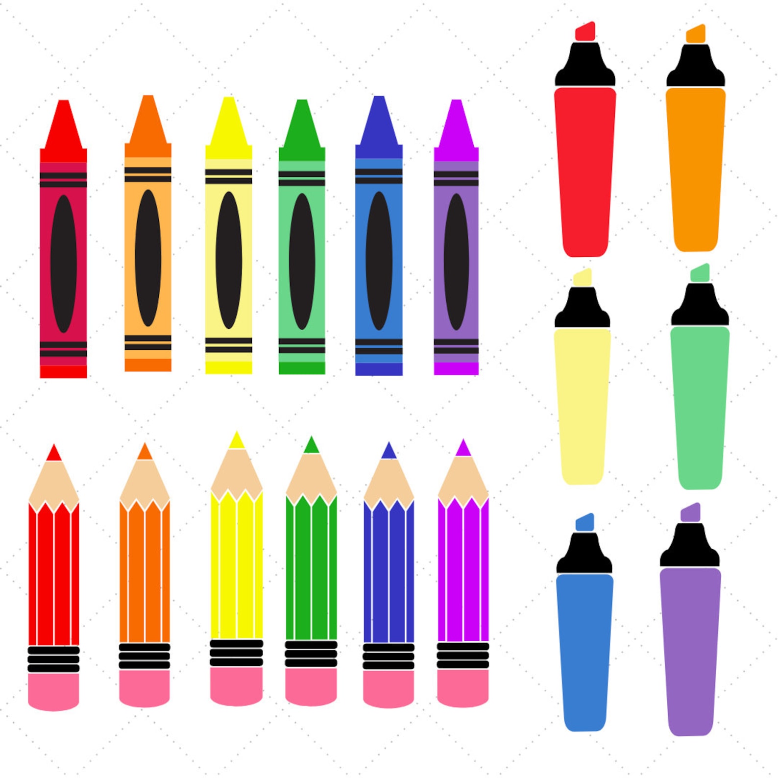 School Supplies SVG Bundle Teacher SVG Bundle Back to - Etsy