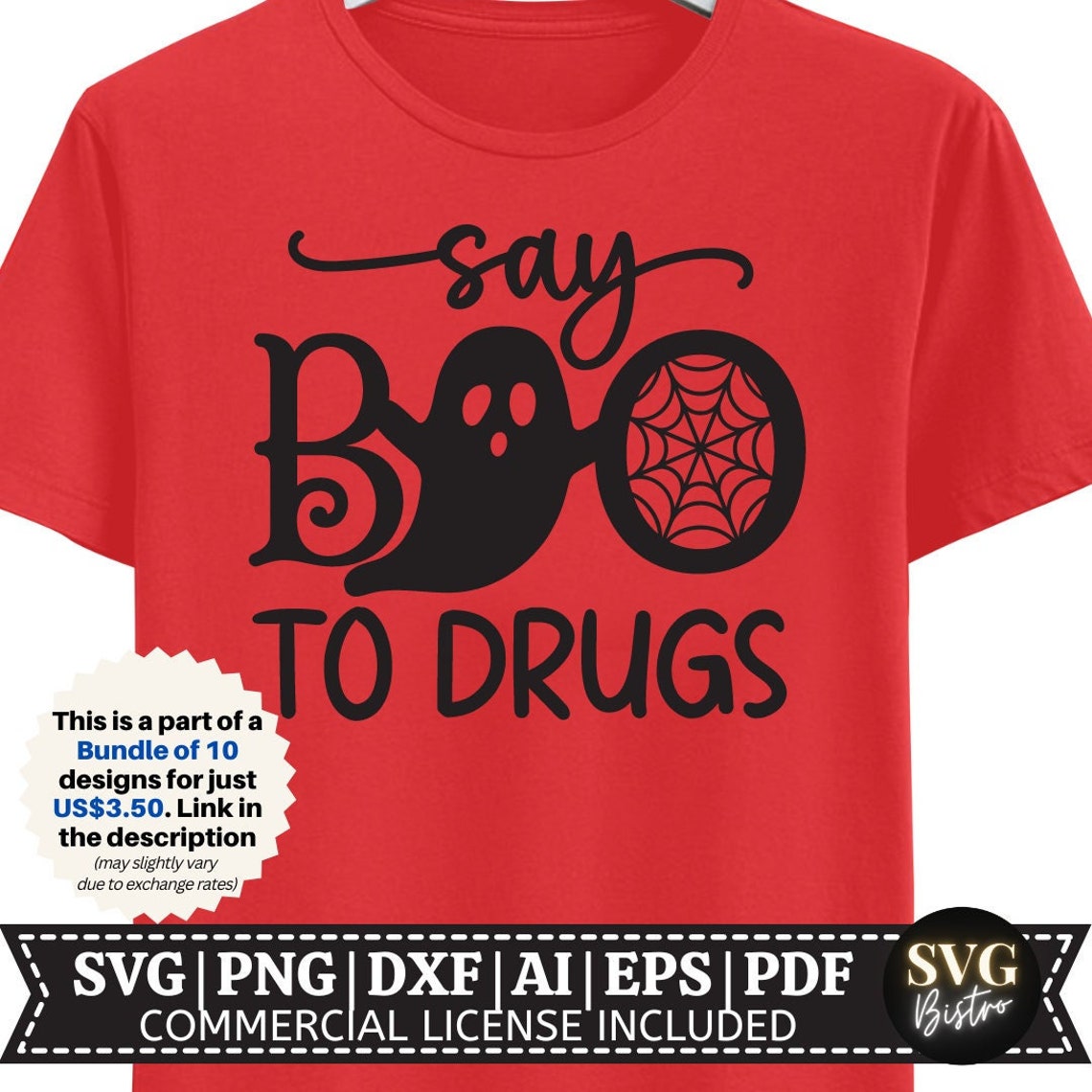 Say Boo to Drugs SVG Red Ribbon Week SVG No to Drugs SVG - Etsy
