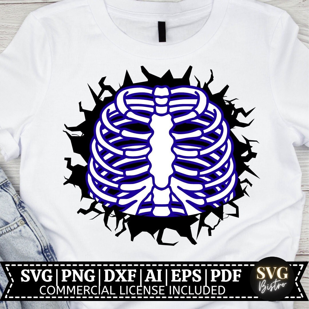 Rib Cage SVG | Skeleton SVG | Halloween SVG | Ghost Svg| Halloween ...