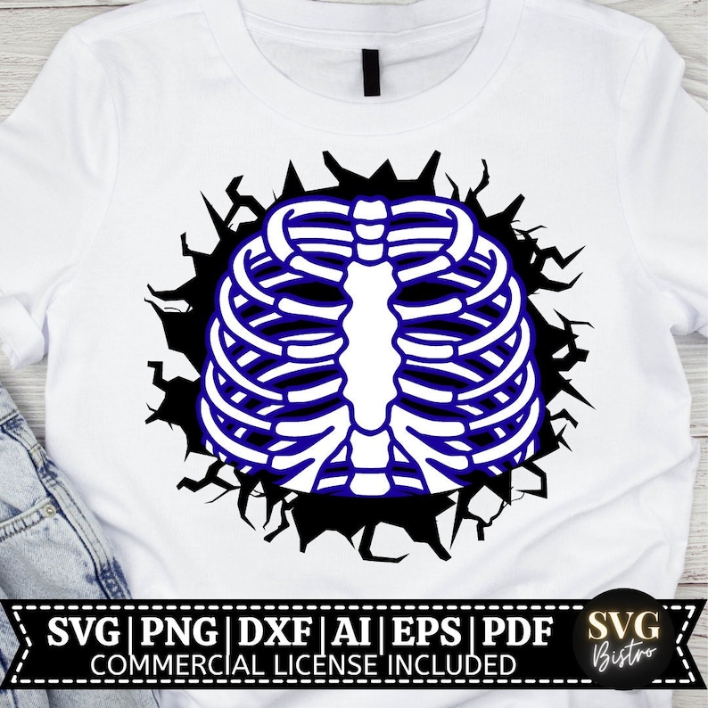Rib Cage SVG Skeleton SVG Halloween SVG Ghost Svg - Etsy