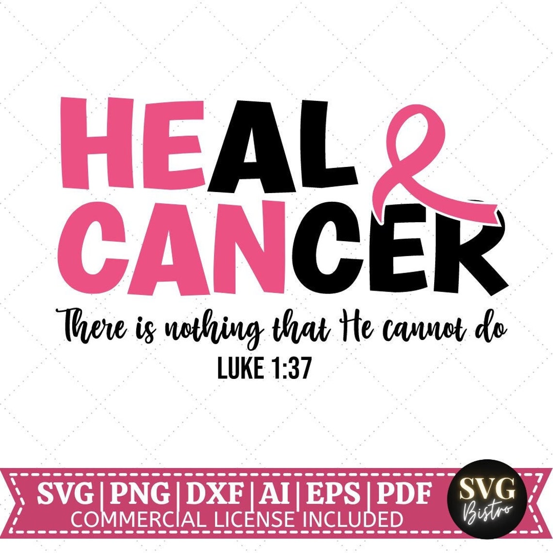 Heal Cancer SVG | He Can SVG | Cancer Awareness SVG | Halloween Ribbon ...