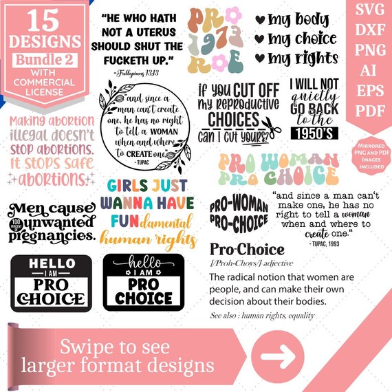 Pro Choice SVG Bundle Reproductive Rights SVG Bundle - Etsy