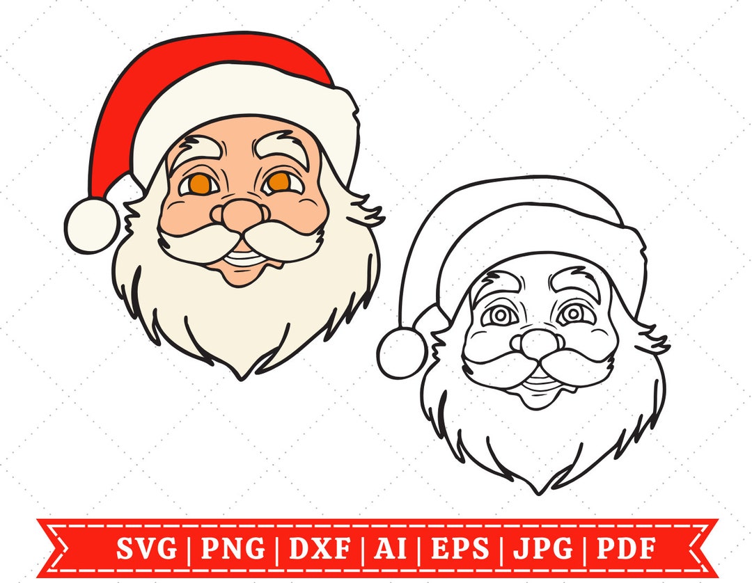 Santa SVG | Layered Santa SVG | Santa Face SVG | Santa Head Svg ...