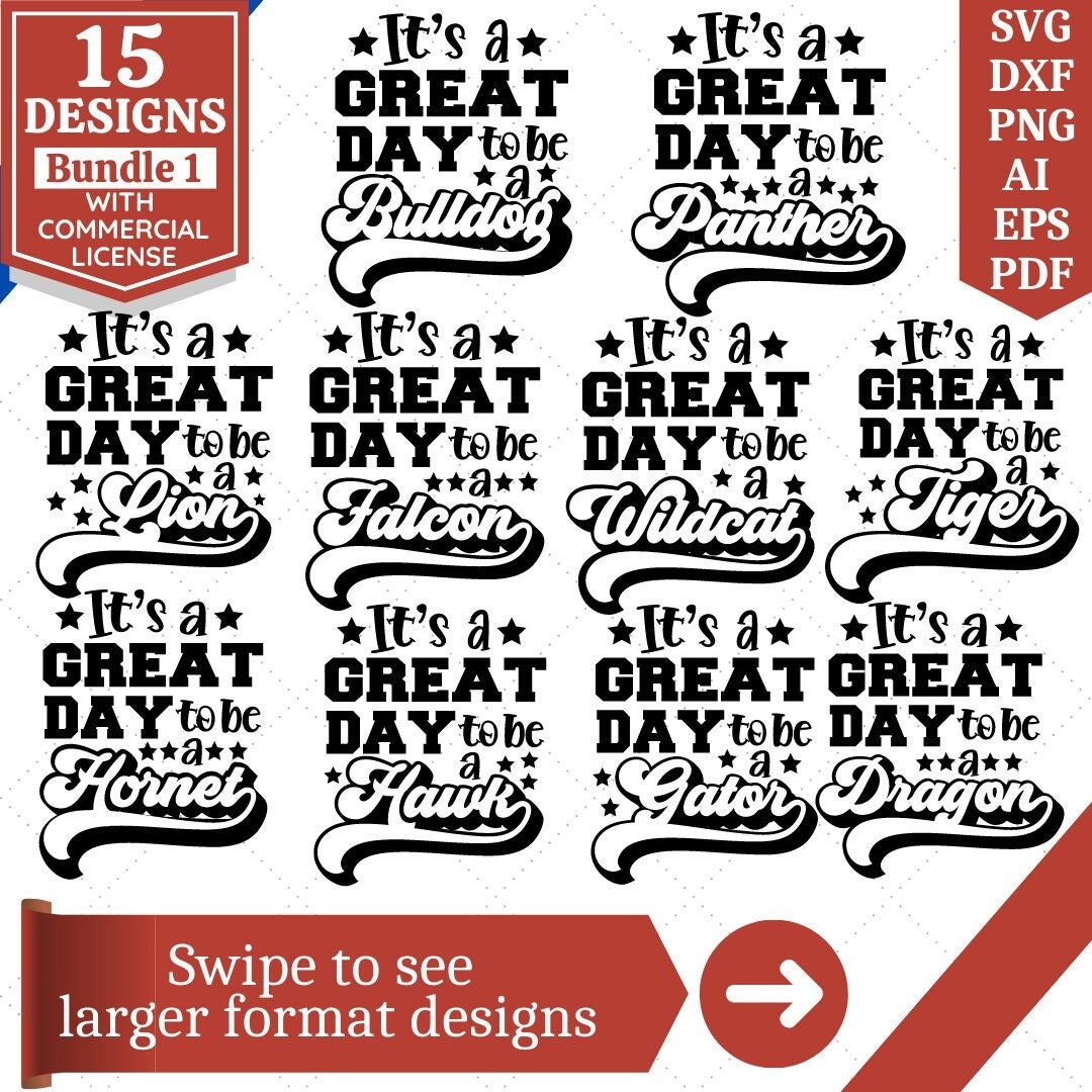 Team Spirit Mascot SVG Bundle Layered SVG School Shirt SVG - Etsy