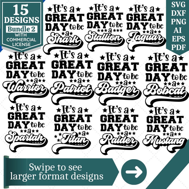 Team Spirit Mascot SVG Bundle 2 Layered SVG School Shirt - Etsy