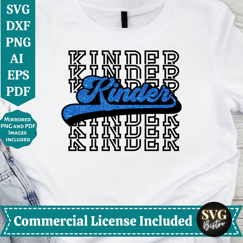 Kinder SVG Layered Retro SVG Stacked SVG Back to School - Etsy