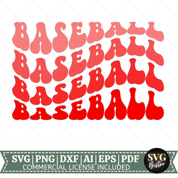 Baseball Wave SVG Baseball SVG Softball SVG Softball - Etsy