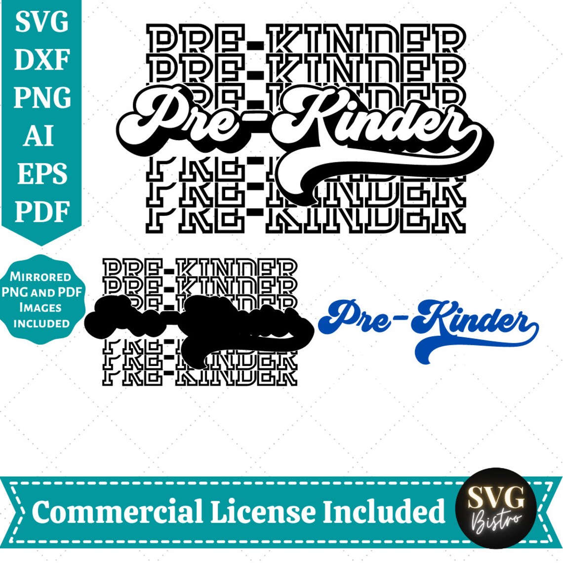 Pre Kinder SVG Layered Retro SVG Stacked SVG Back to - Etsy