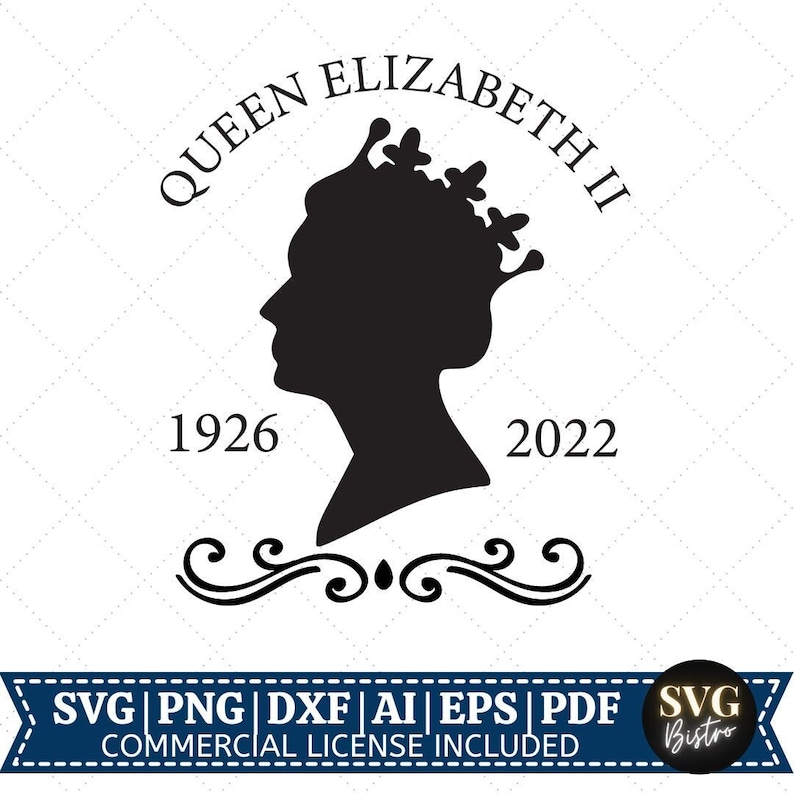 Queen Elizabeth II SVG Rest in Peace Svg 1926 2022 Svg - Etsy