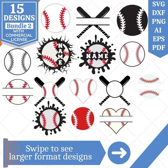 Baseball Monogram SVG Bundle Softball SVG Monograms SVG - Etsy