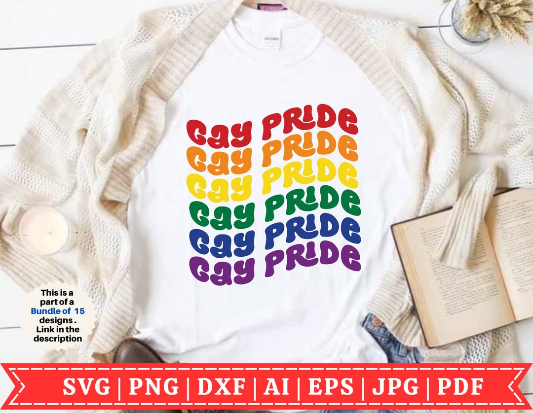 Gay Pride Retro SVG | Gay Pride SVG | LGBTQIA Svg | Proud Ally | Gay ...
