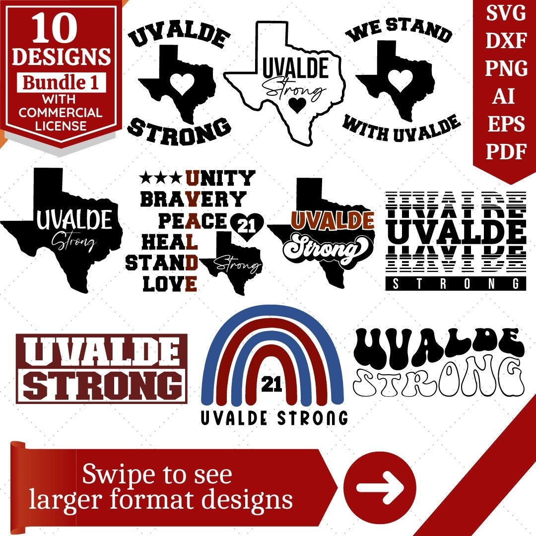 Uvalde Strong SVG Bundle | Uvalde SVG Bundle | Support Uvalde SVG ...
