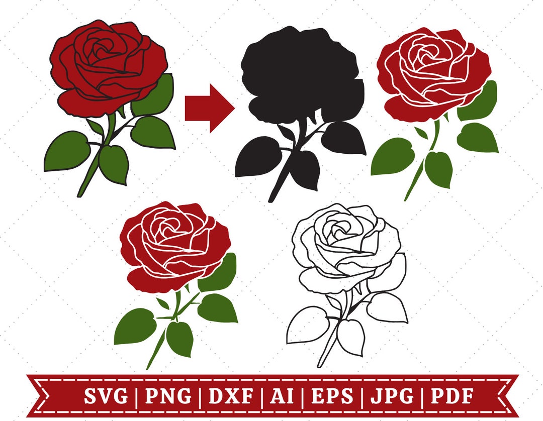 Rose SVG | Layered Rose SVG | Rose Clipart SVG | Flower Svg | Rose ...