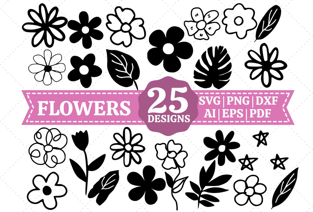 Flowers SVG Bundle | Leaves SVG | Spring SVG | Easter Svg | Flower ...