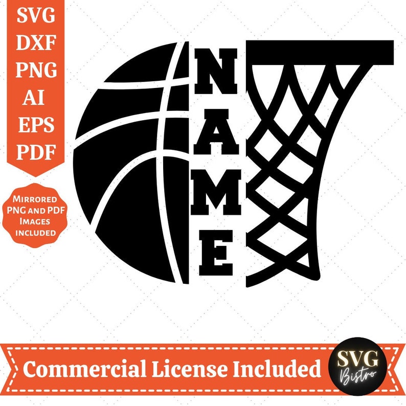 Basketball Monogram SVG Basketball SVG Basketball Ring SVG - Etsy