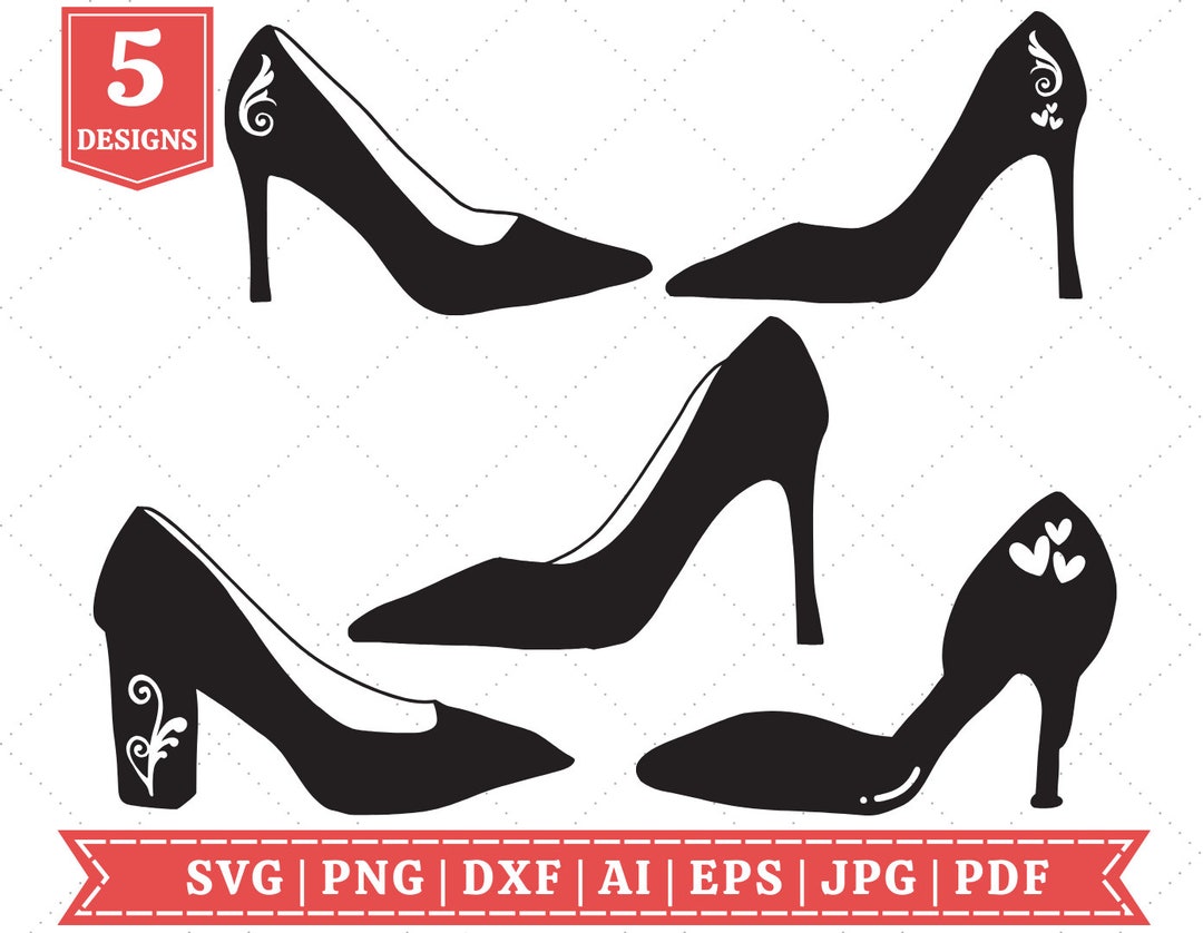 Stiletto SVG Bundle | High Heels SVG | Women's Shoes SVG | Elegant Svg ...