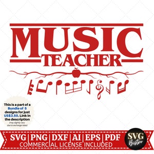 Music Teacher SVG | Teaching Things SVG | Teacher Shirt SVG | Back to ...