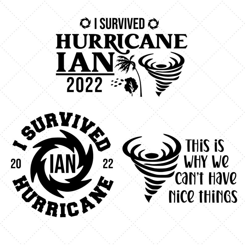 Hurricane Ian SVG Bundle | Hurricane Ian Survivor SVG | Hurricane Ian ...