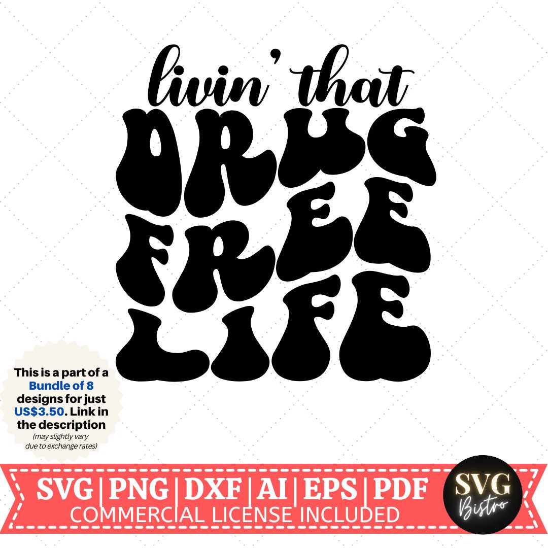 Drug Free Life SVG Red Ribbon Week SVG No to Drugs SVG - Etsy
