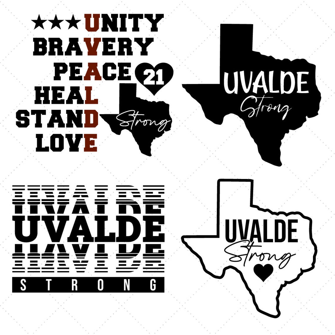 Uvalde Strong SVG Bundle Uvalde SVG Bundle Support Uvalde - Etsy
