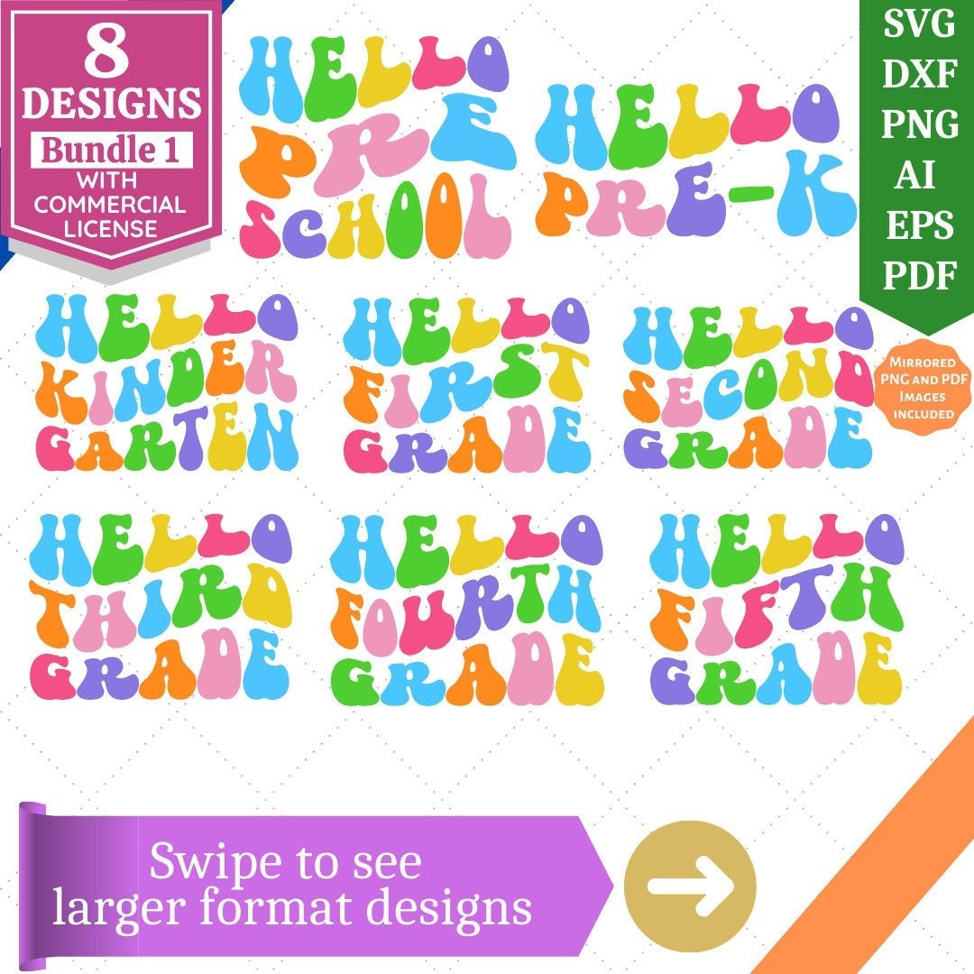 Back to School SVG Bundle | Retro SVG | School Grade SVG | School Shirt ...