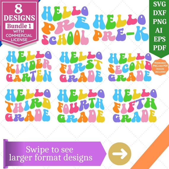 Back to School SVG Bundle Retro SVG School Grade SVG - Etsy