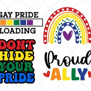 Gay Pride SVG Bundle, LGBTQIA Svg Bundle, Proud Ally Svg, Gay Pride Svg ...