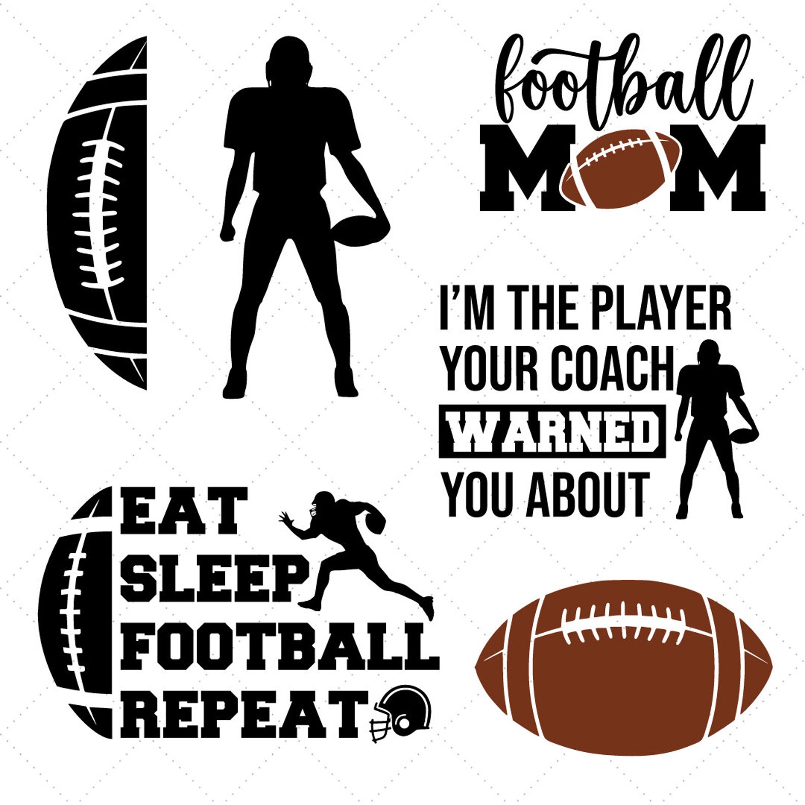 Football SVG Bundle | Football Designs SVG | Football SVG | Football ...