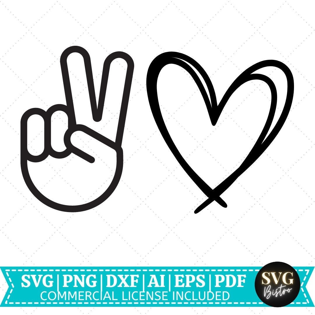 Peace Love Sign SVG | Peace SVG | International Peace Day Svg | World ...