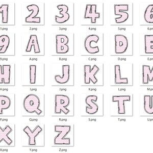 Easter Doodle Alphabet Bundle, Letters With Clipart PNG Letters ...